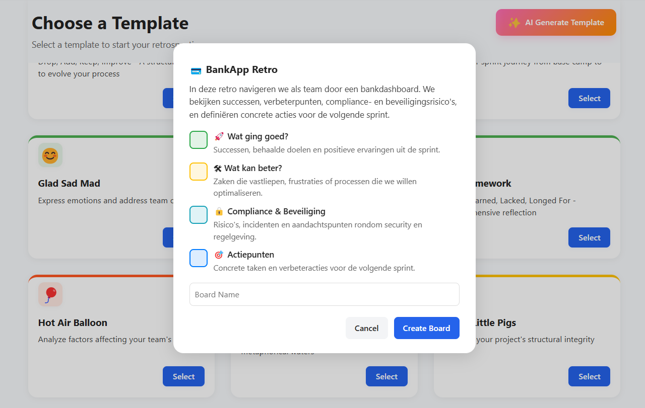 AI Retrospective Boards Online - AI Generated Templates & Summaries for ...